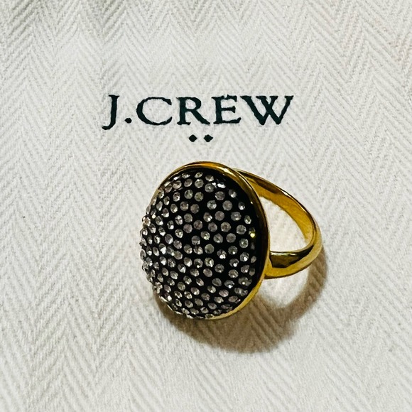 J. Crew | Jewelry | J Crew Eileen Sparkly Cocktail Ring Size 8 | Poshmark